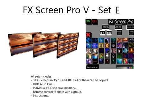 Second Life Marketplace - FX Screen Pro V - Set E